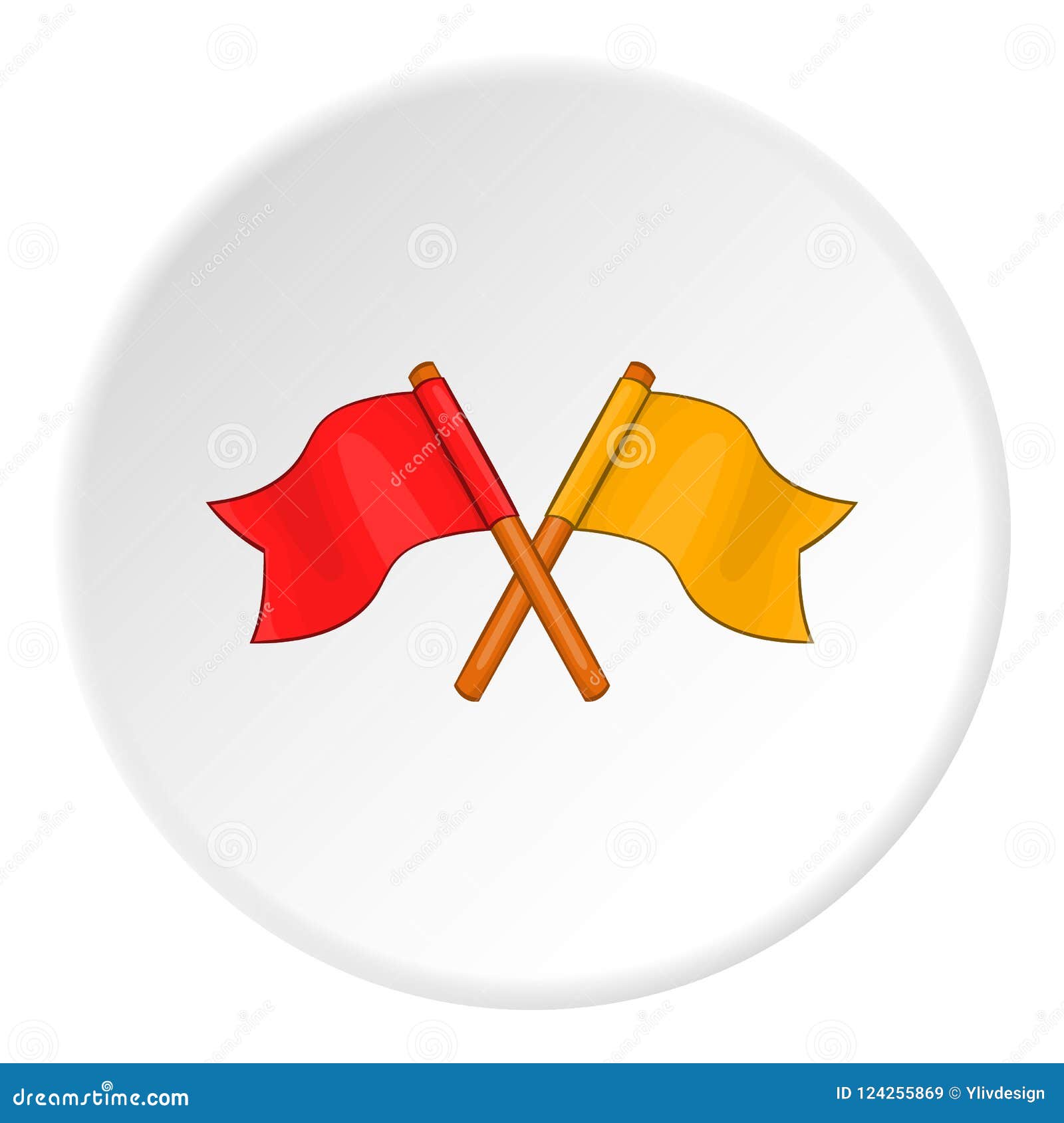 Flags icon, cartoon style stock illustration. Illustration of network ...