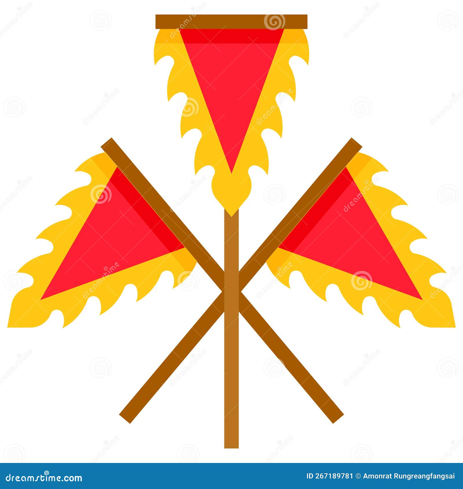 Flags Icon, Lion Dance Related Vector Stock Vector - Illustration of ...