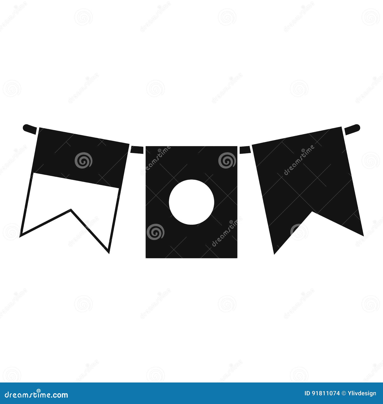 Flags icon simple stock vector. Illustration of flying - 91811074