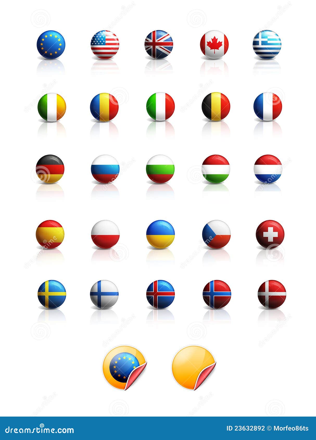 Flags icons stock illustration. Illustration of icon - 23632892