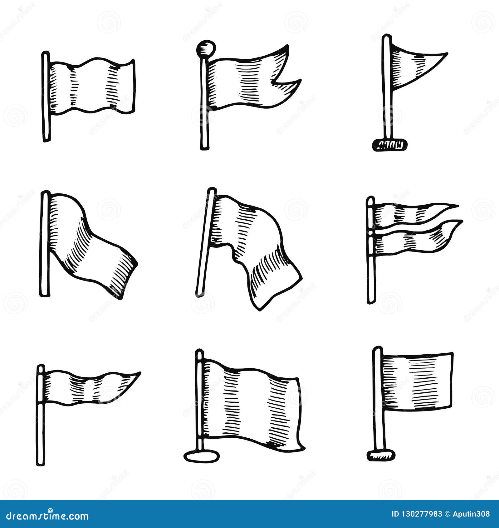 Flags Icons Set of Isolated Objects Stock Vector - Illustration of ...