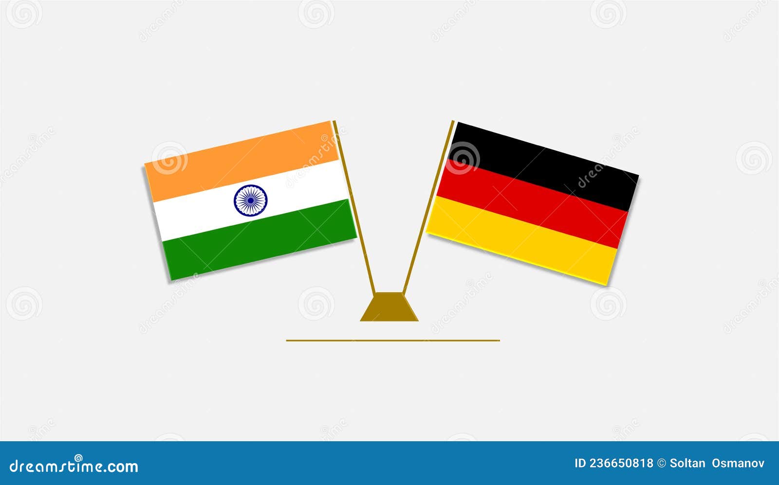 Flags of India and Germany. Partnership. Background and Illustrations ...