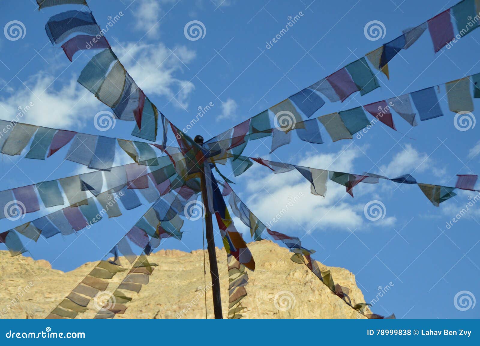Flags stock photo. Image of spiti, monastery, valley - 78999838