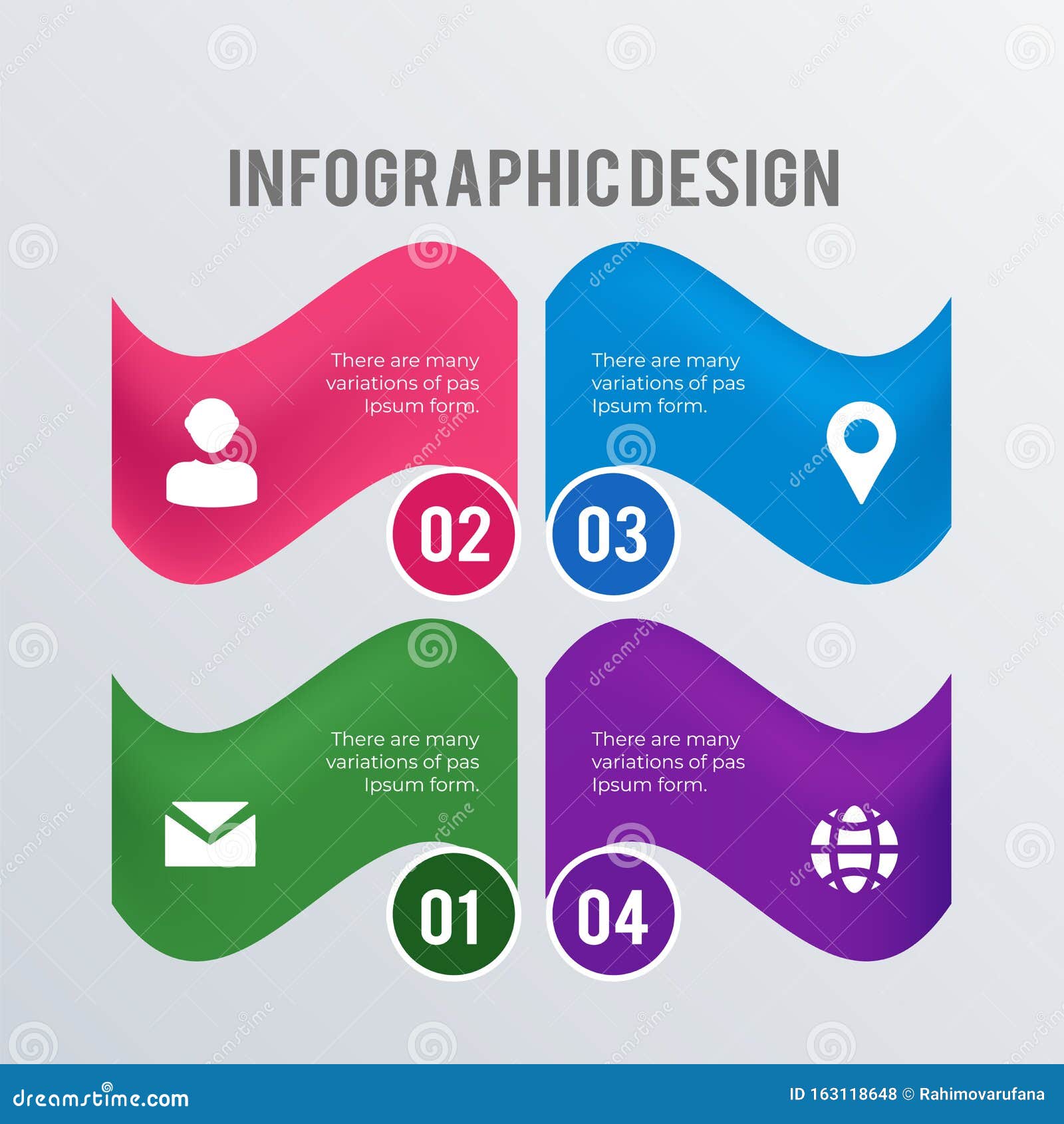 Flags Informational Infographic Template Design. Business Concept ...