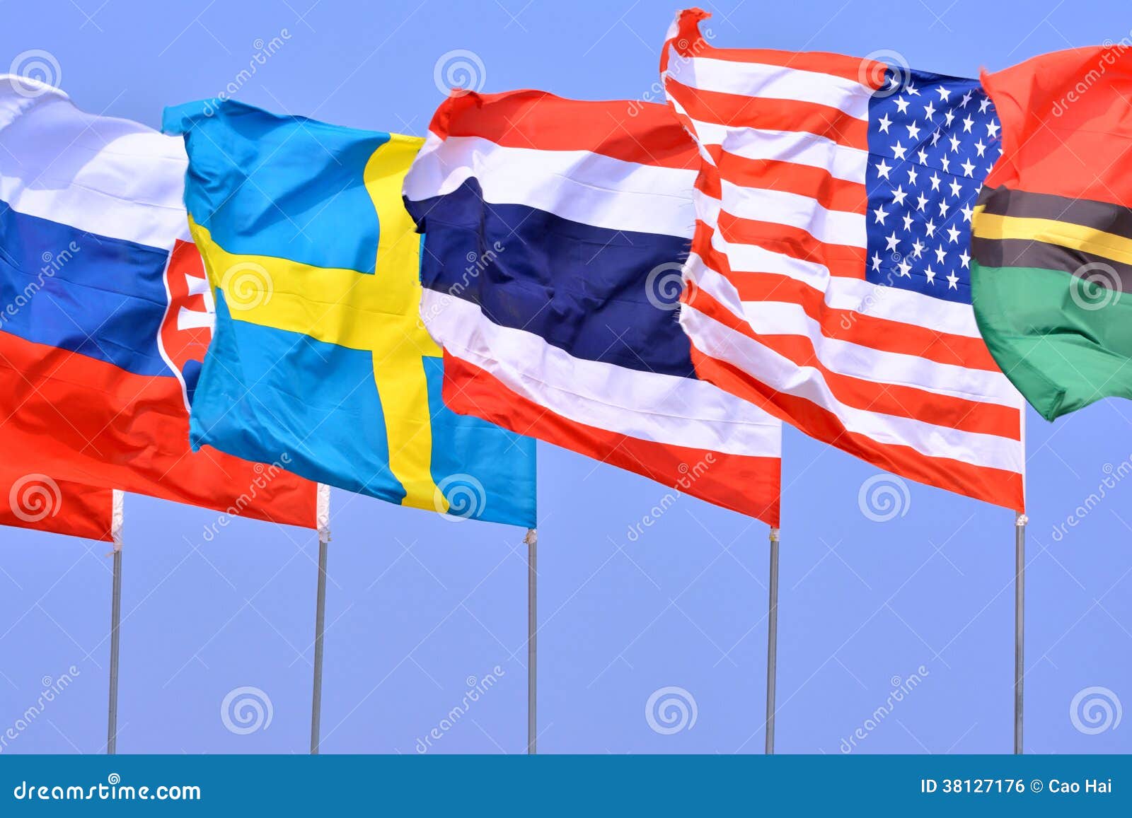 Flags at International Activity Stock Photo - Image of conference ...