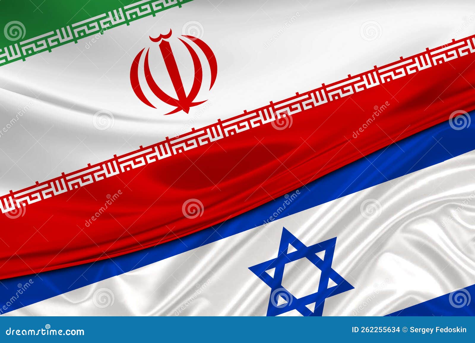 Flags of Israel and Iran. International Relationships Stock Photo ...