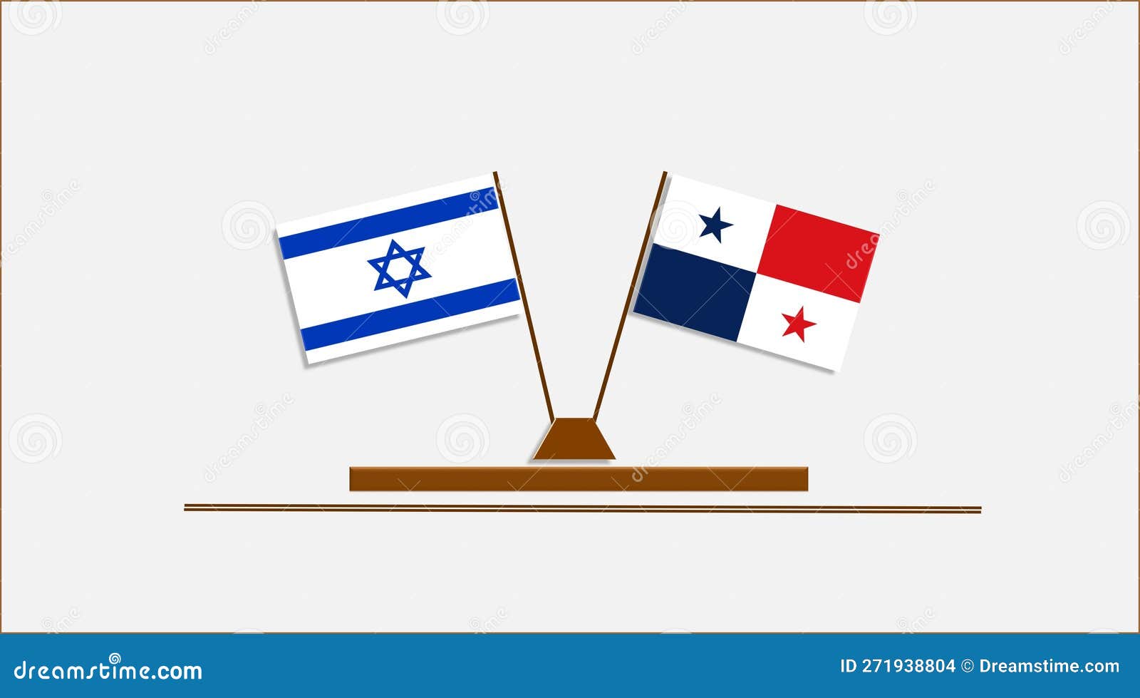 Flags of Israel and Panama. Meetings. Background and Illustrations ...