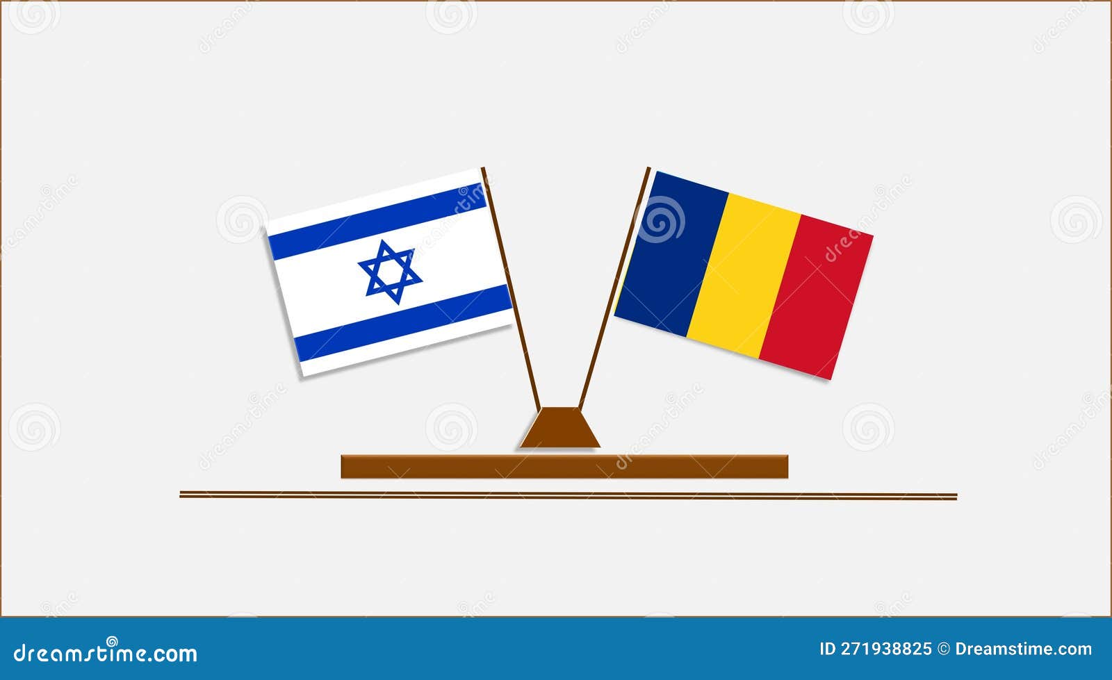Flags of Israel and Romania. Meetings. Background and Illustrations ...