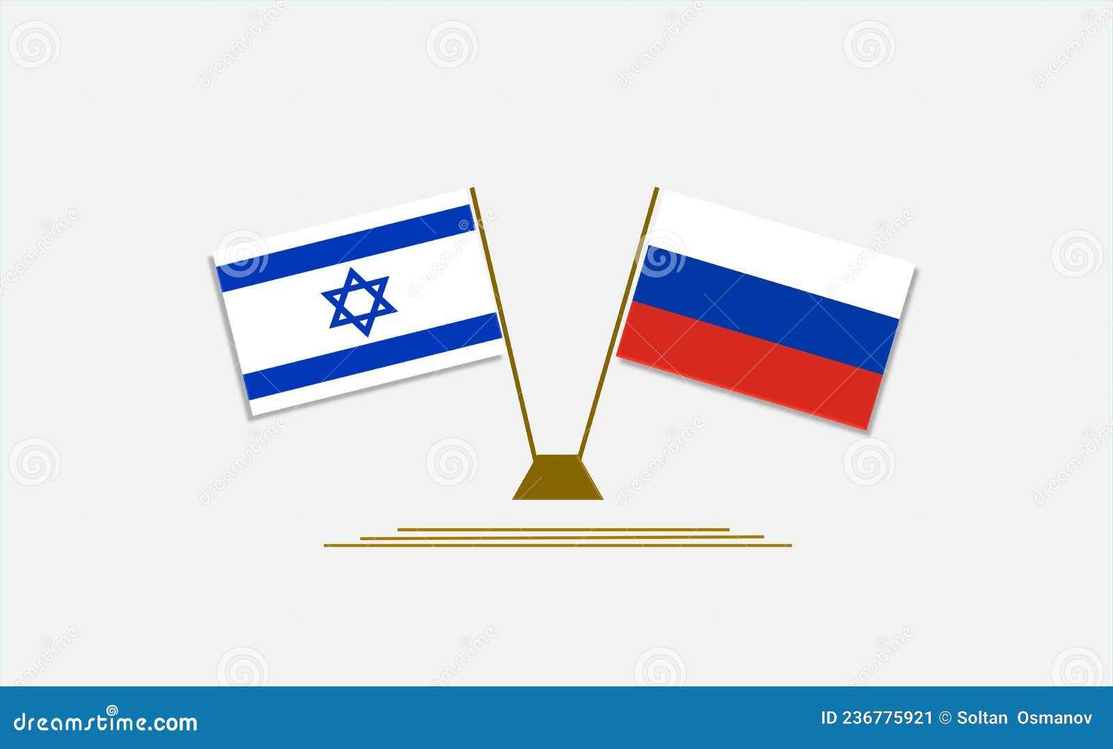 Flags of Israel and Russia. Partnership. Background and Illustrations ...
