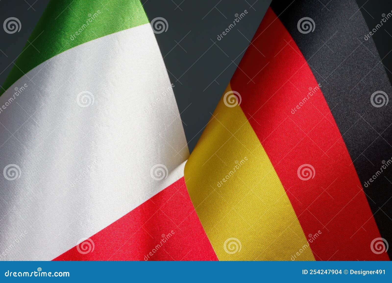 Flags of Italy and Germany As a Symbol of Diplomacy. Stock Photo ...