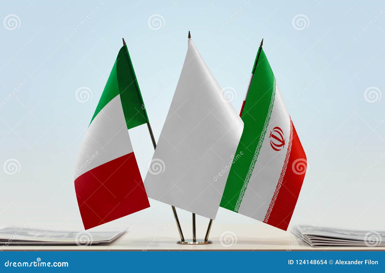 Flags of Italy and Iran stock photo. Image of clean - 124148654