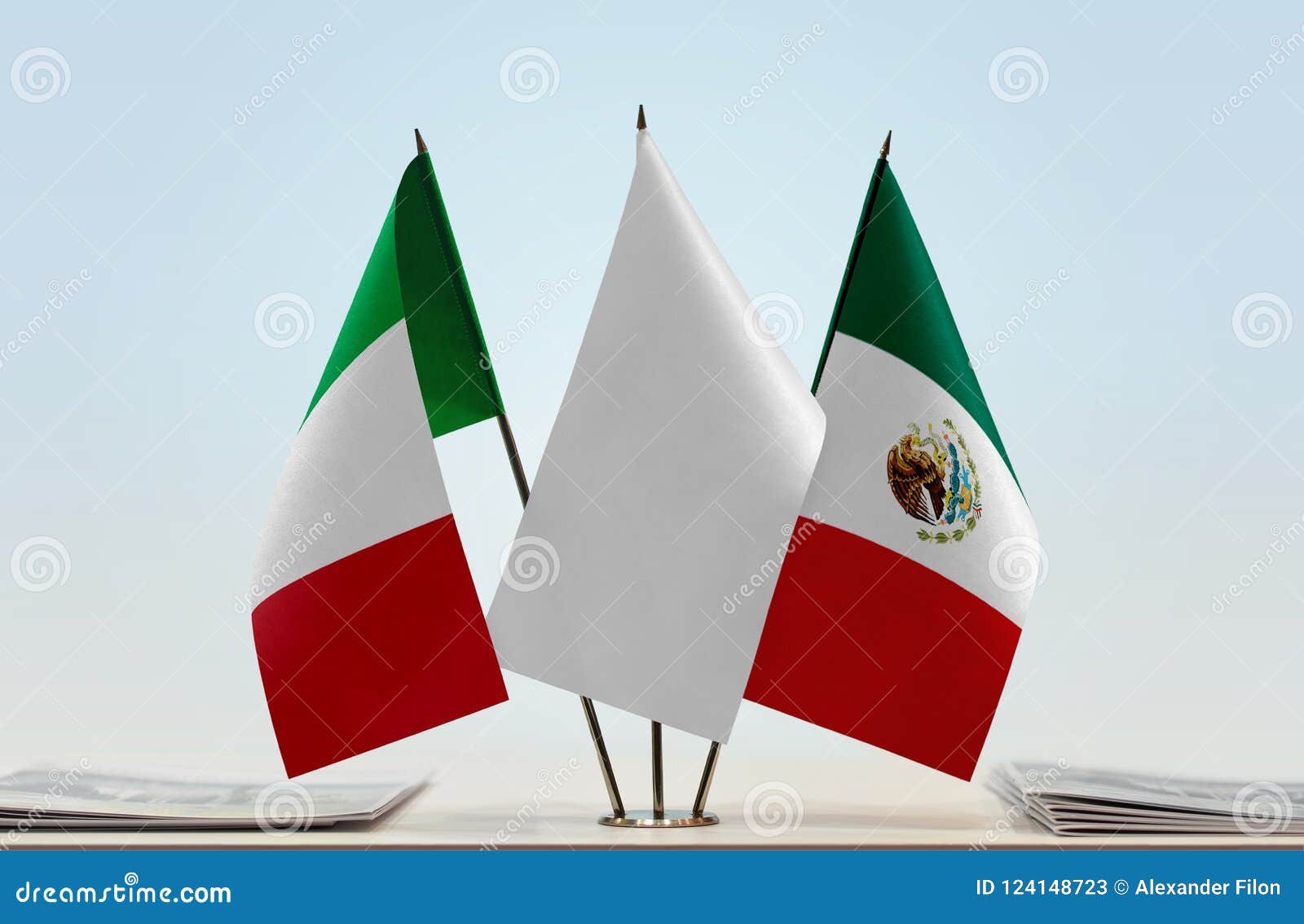 Flags of Italy and Mexico stock image. Image of flags - 124148723