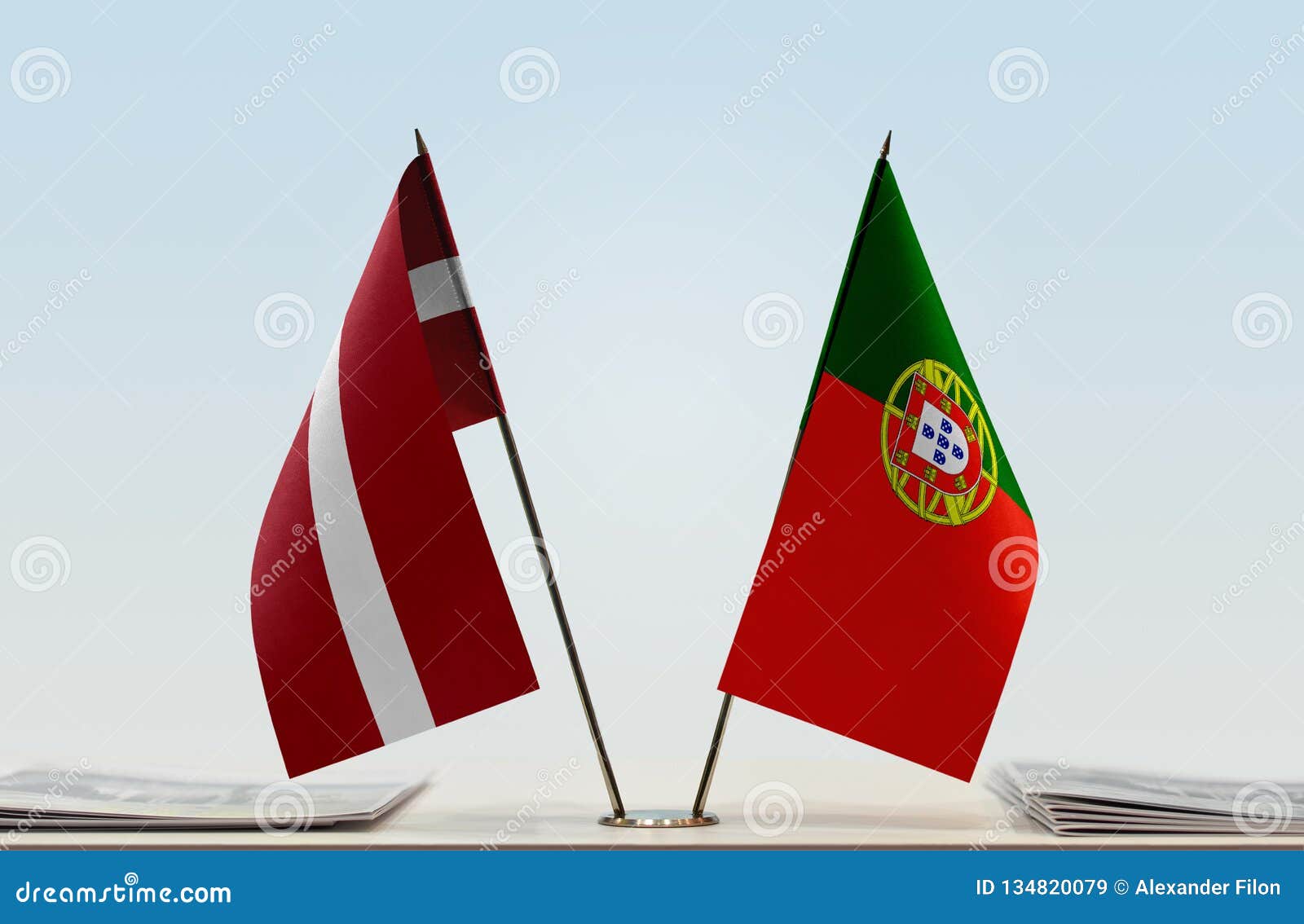 Flags of Latvia and Portugal Stock Image - Image of portugal ...