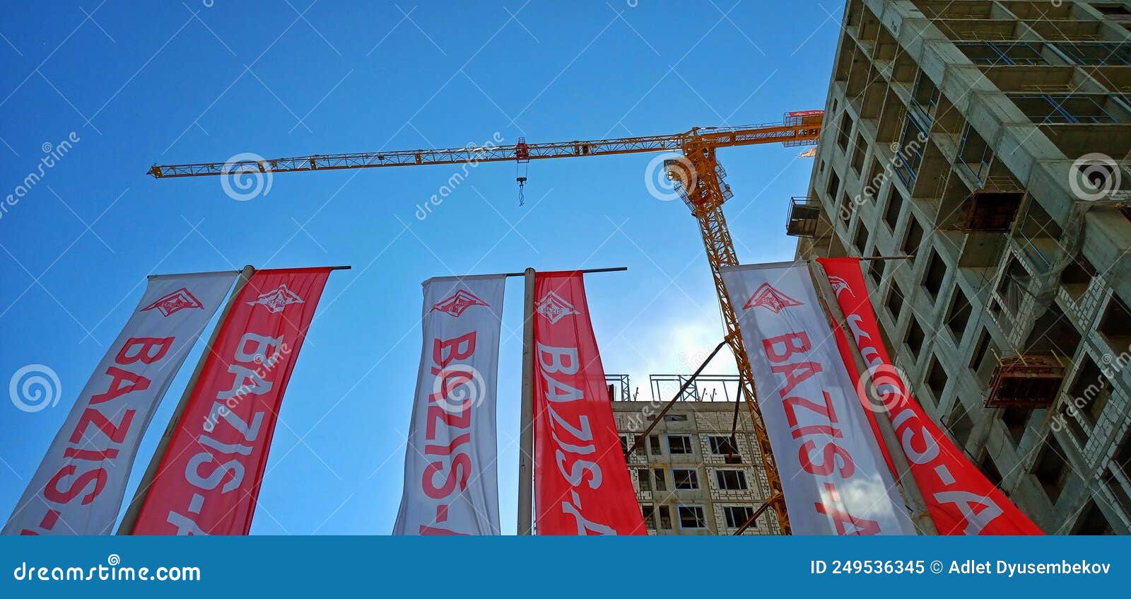 Flags with the Logos of the Developer Bazis-a Editorial Image - Image ...