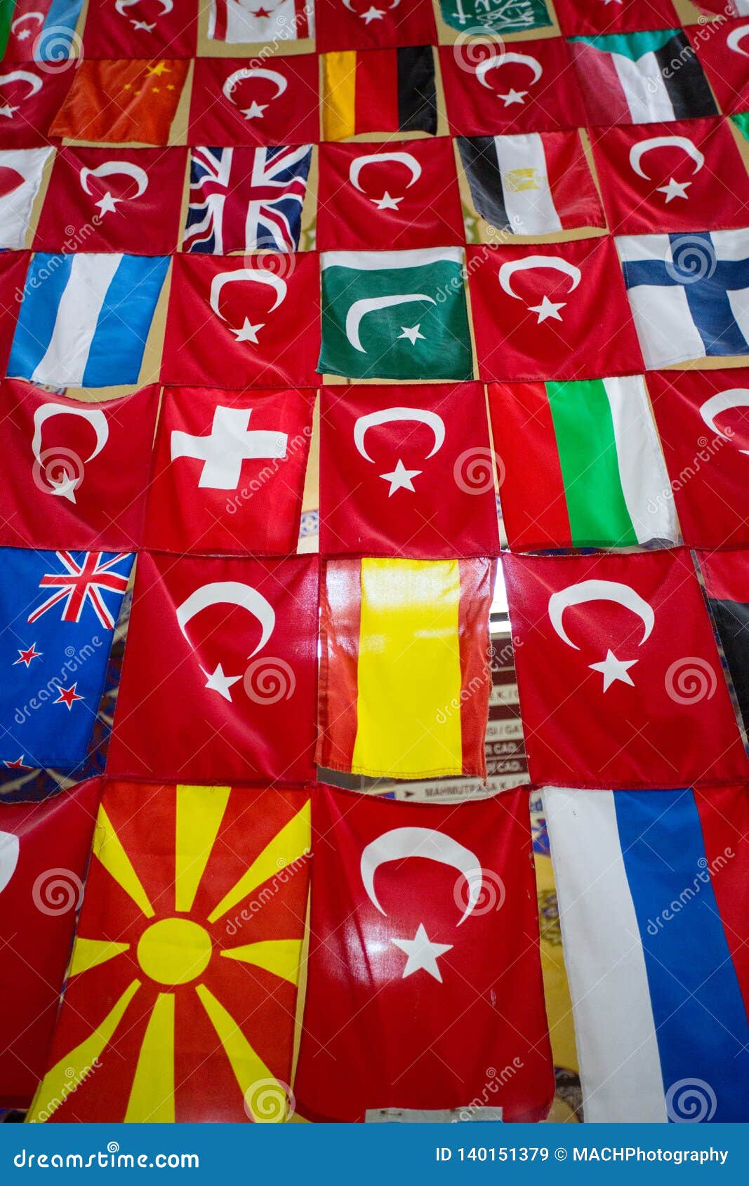 Flags of many countries editorial stock image. Image of storefront ...