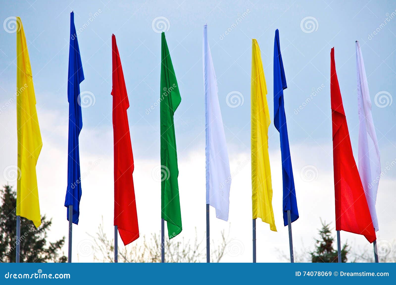 Flags stock image. Image of yellow, flags, white, blue - 74078069