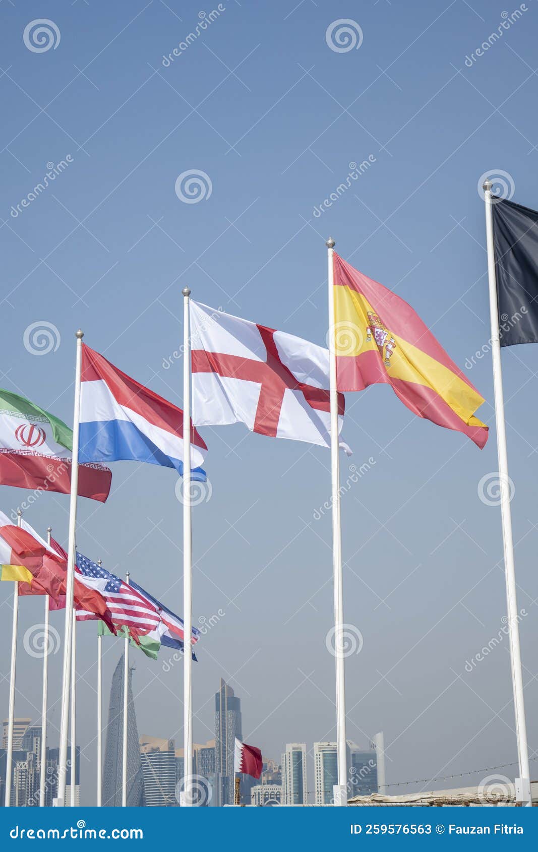 Flags of Nations Qualified for World Cup Qatar 2022 Hoisted at Doha ...