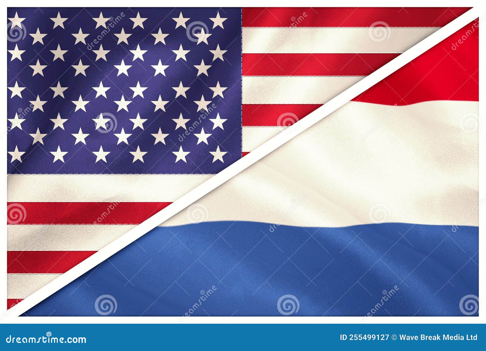Flags of Netherlands and America Stock Illustration - Illustration of ...