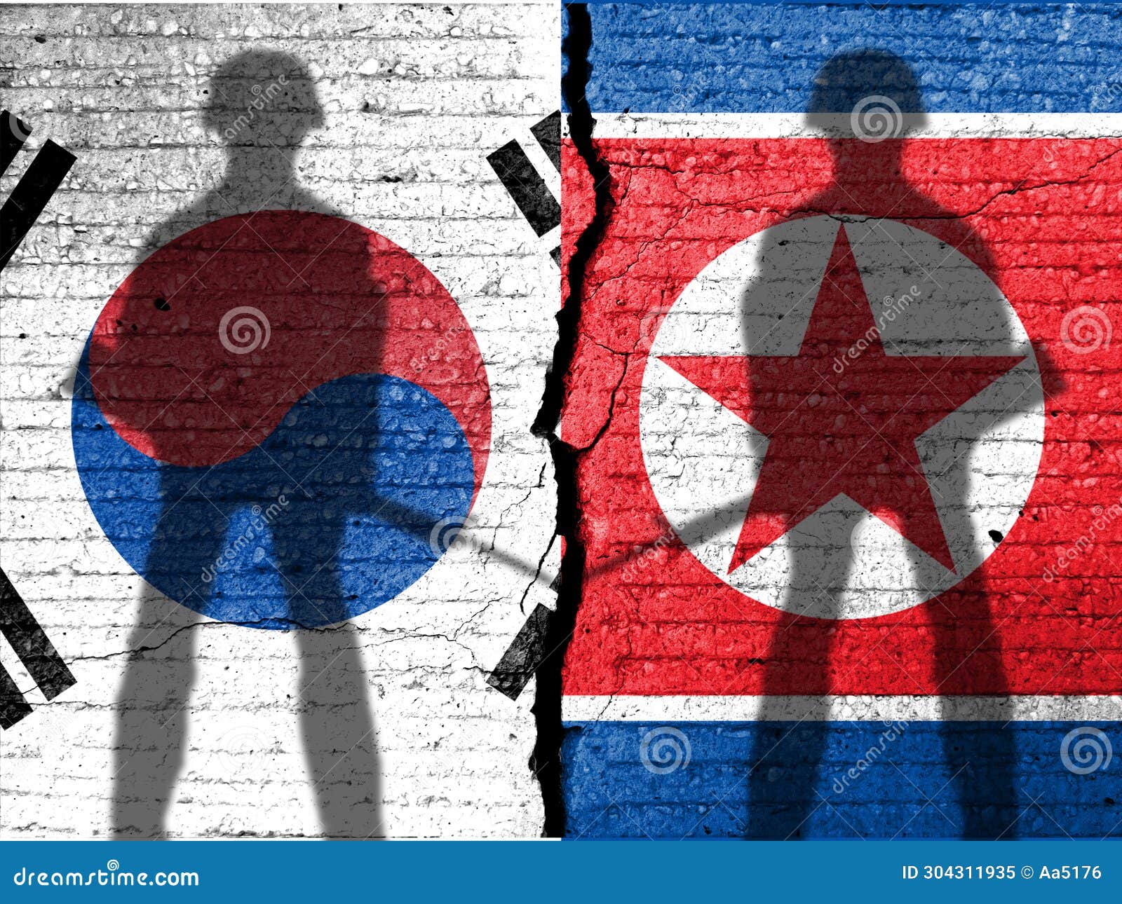The Flags of North and South Korea are Both Made of Textured Patterns ...