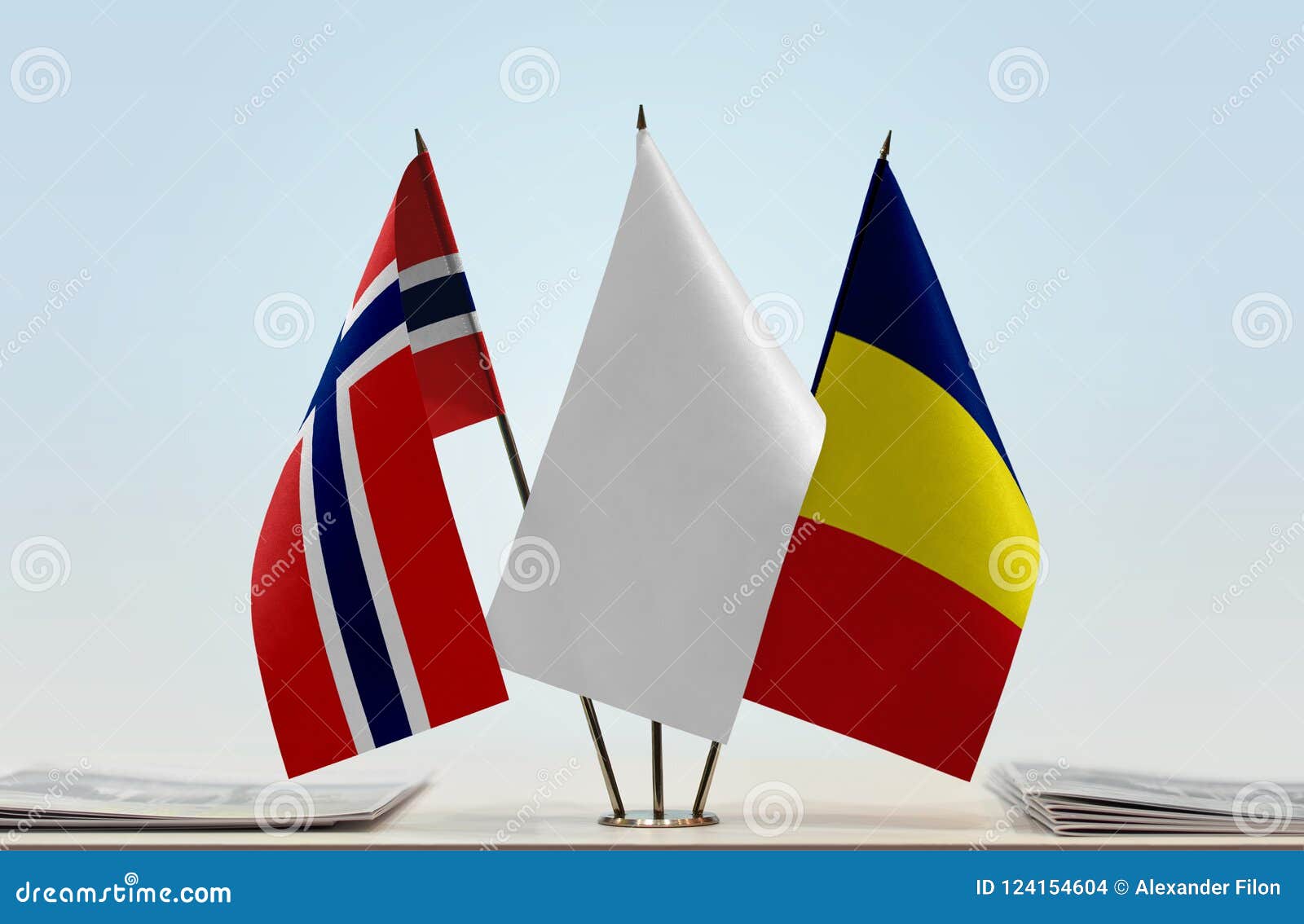 Flags of Norway and Chad stock photo. Image of countries - 124154604