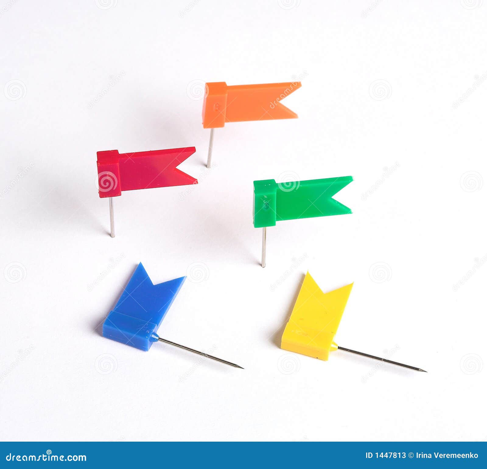 Flags for note stock image. Image of office, stickpin - 1447813