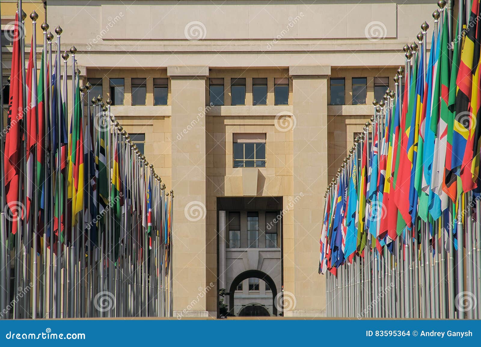 Flags in the Office Building Stock Photo - Image of color, congress ...