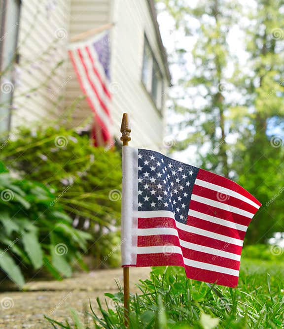 Flags out stock image. Image of spring, memorial, lawn - 248741239