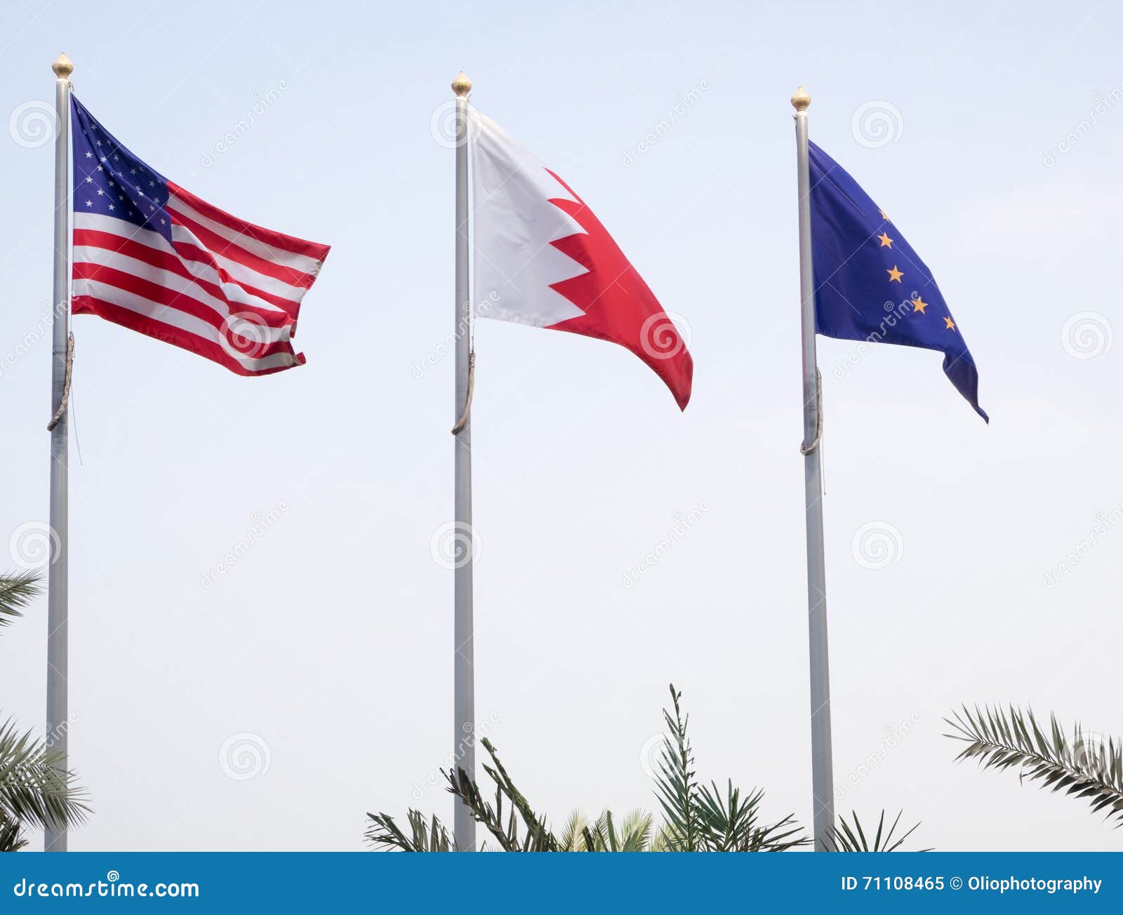 Flags outside a hotel stock image. Image of east, waving - 71108465