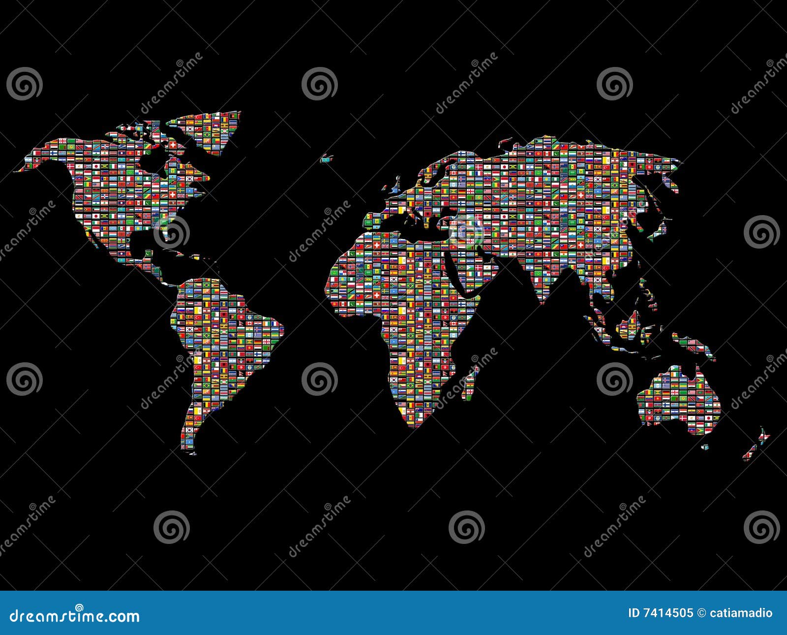 Flags over the world stock illustration. Illustration of planetary ...