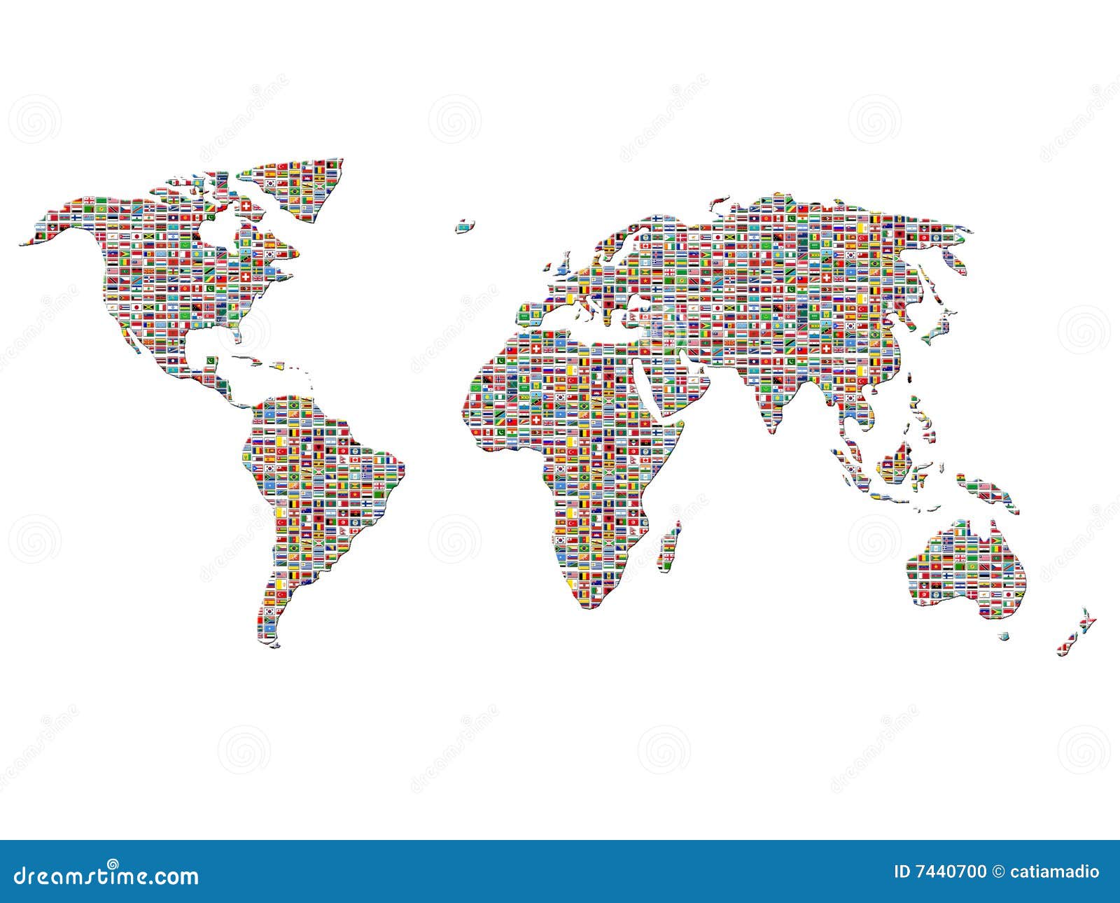 Flags over the world stock illustration. Illustration of banners - 7440700