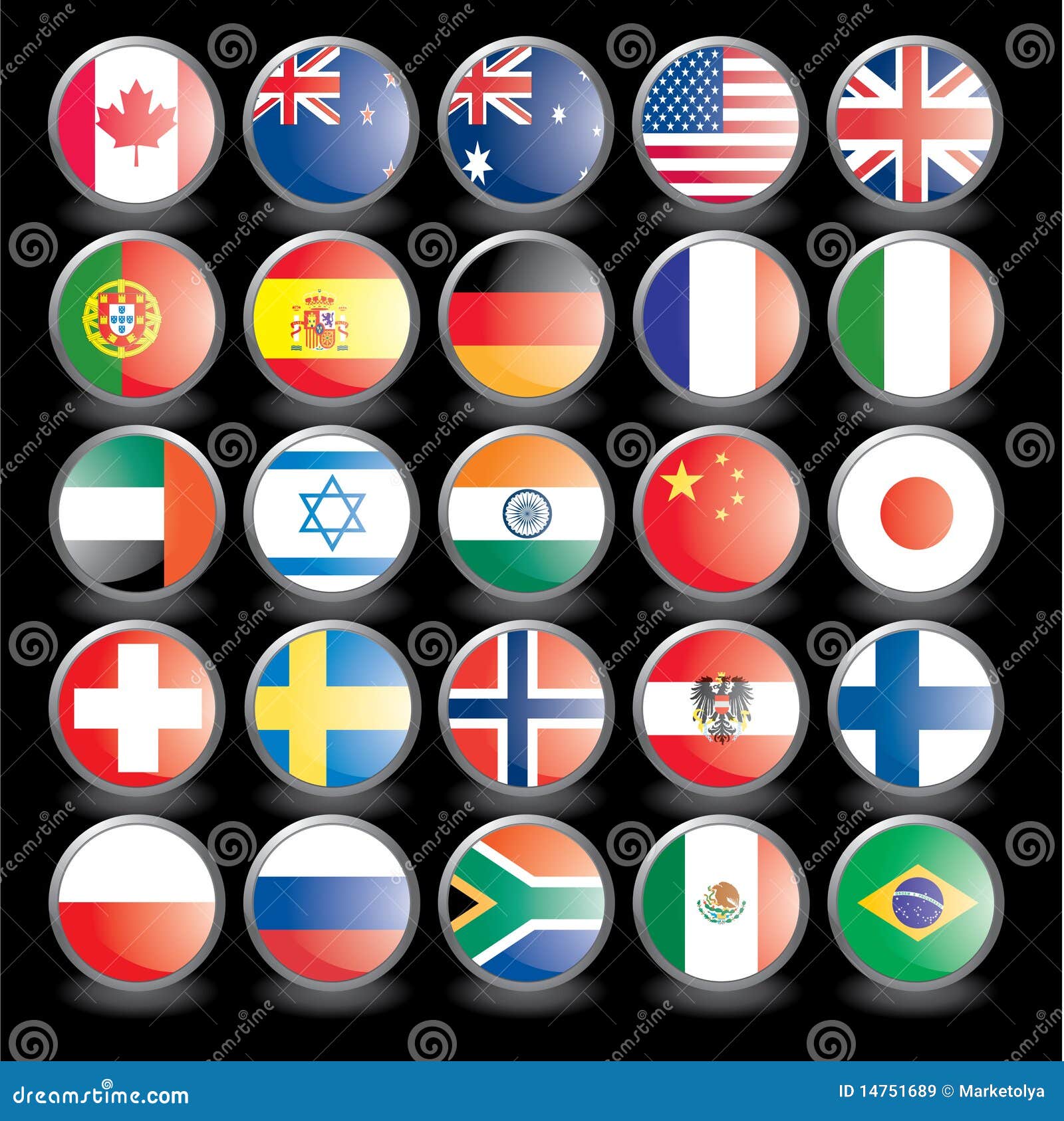 Flags, part 2 stock vector. Illustration of australia - 14751689