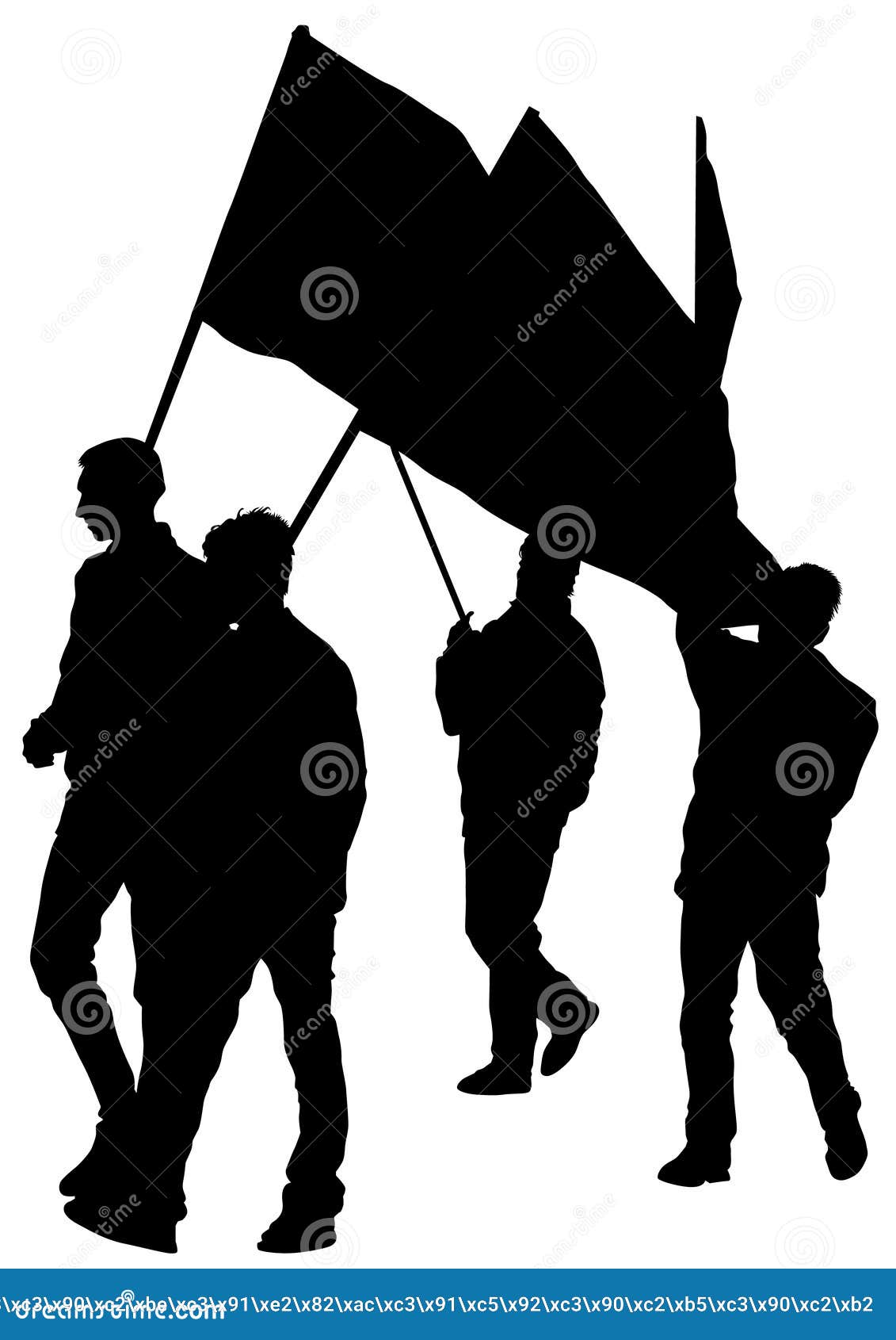 Flags people two stock vector. Illustration of strike - 101924202
