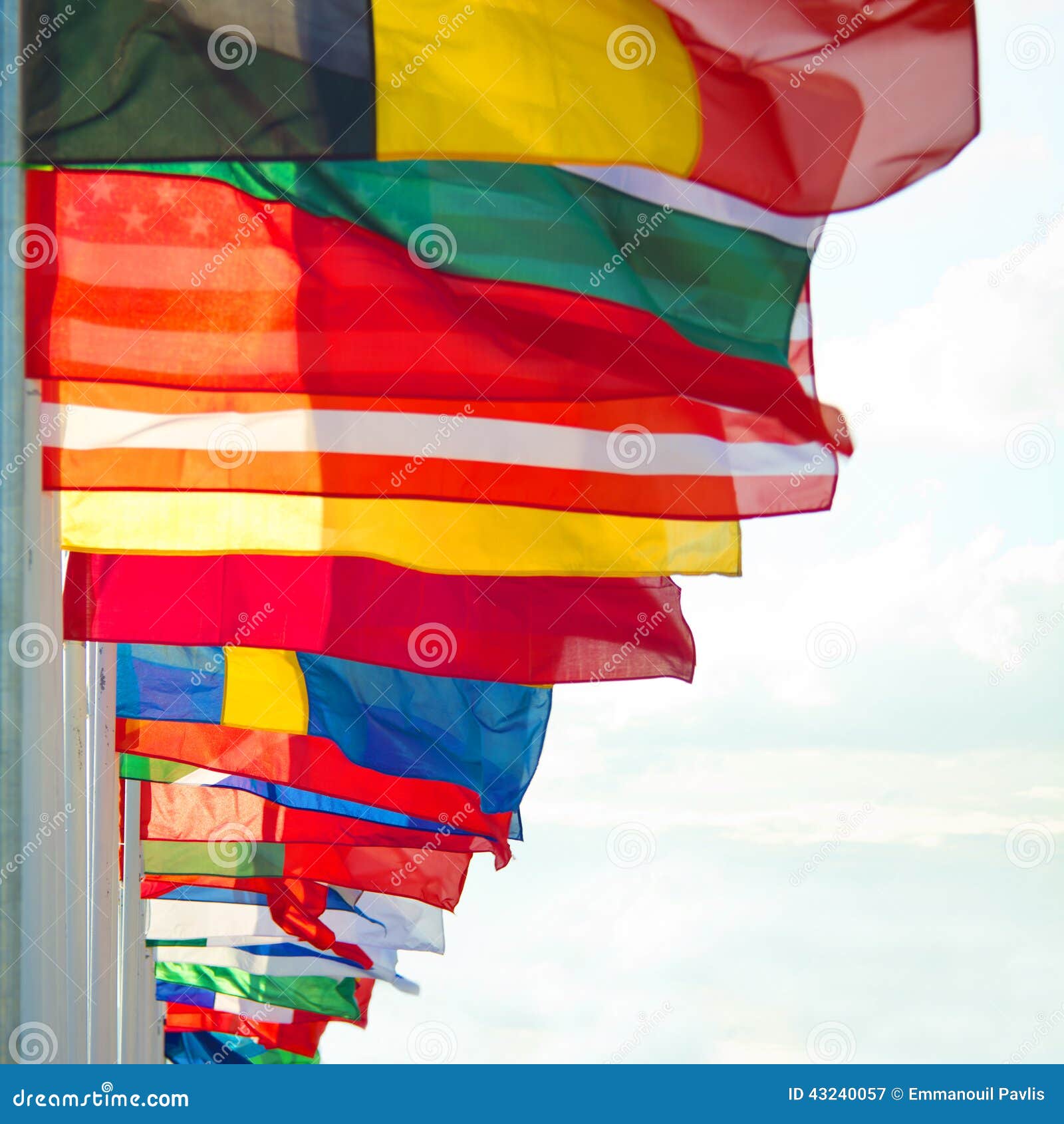 Flags Perspective Shot Sky Stock Photos - Free & Royalty-Free Stock ...