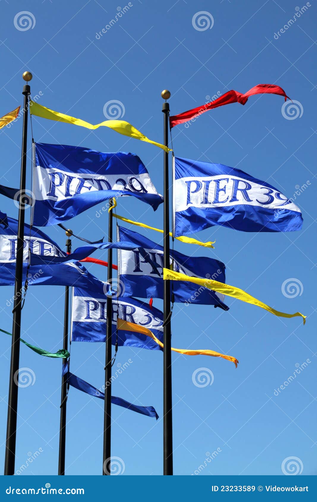 Flags in Pier 39 in San Francisco, California Editorial Stock Image ...