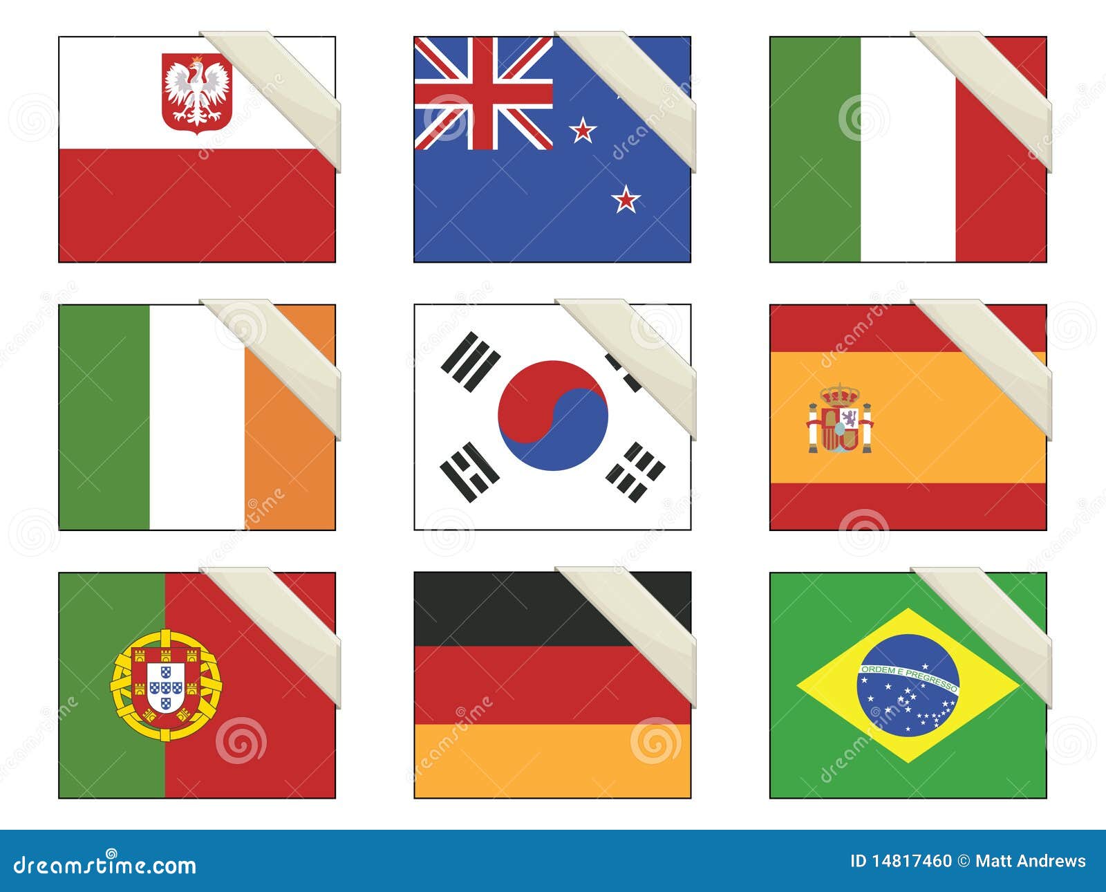 Flags with ribbons stock vector. Illustration of patriotic - 14817460