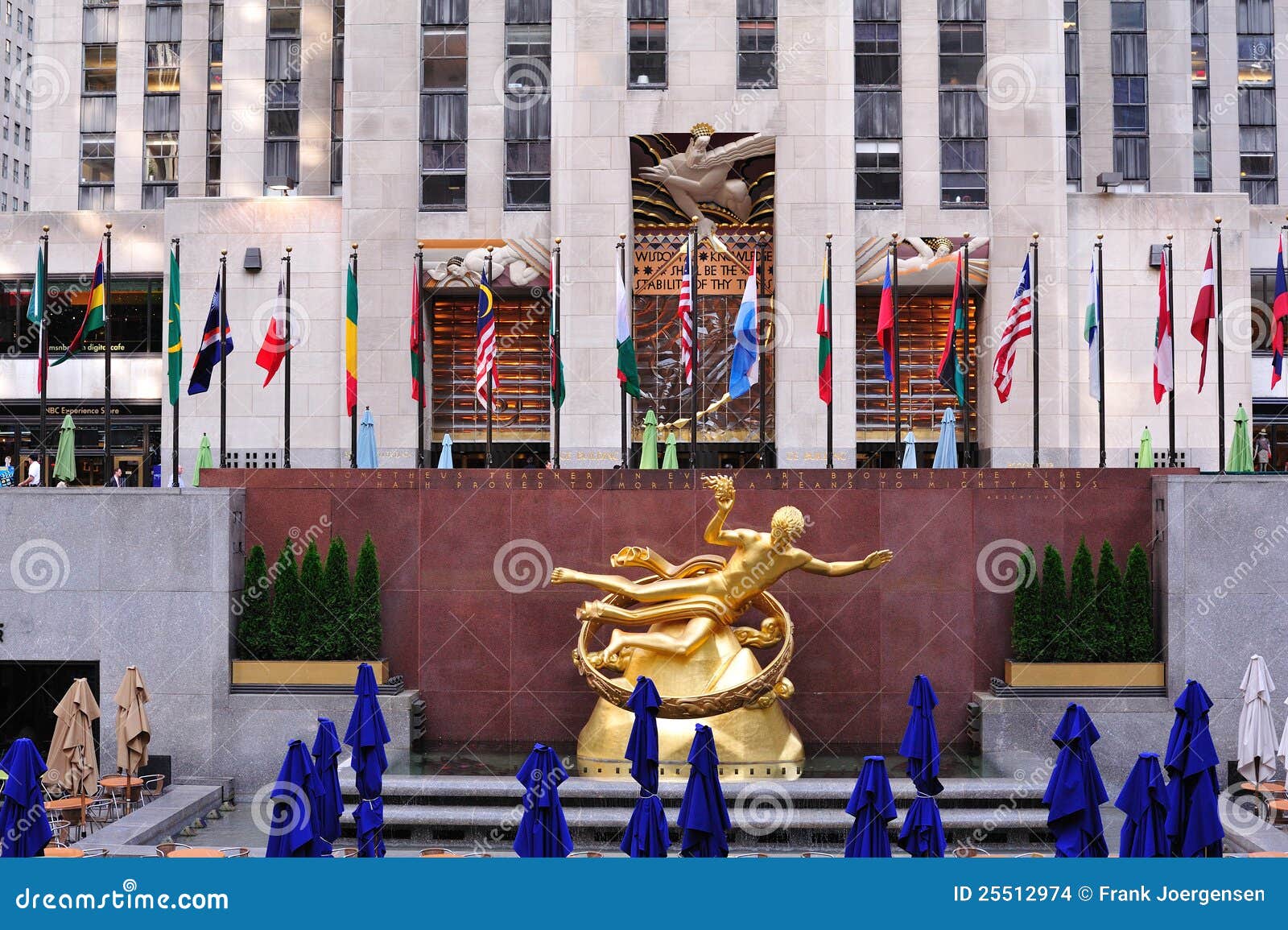 Flags of Rockefeller Center New York Editorial Stock Image - Image of ...