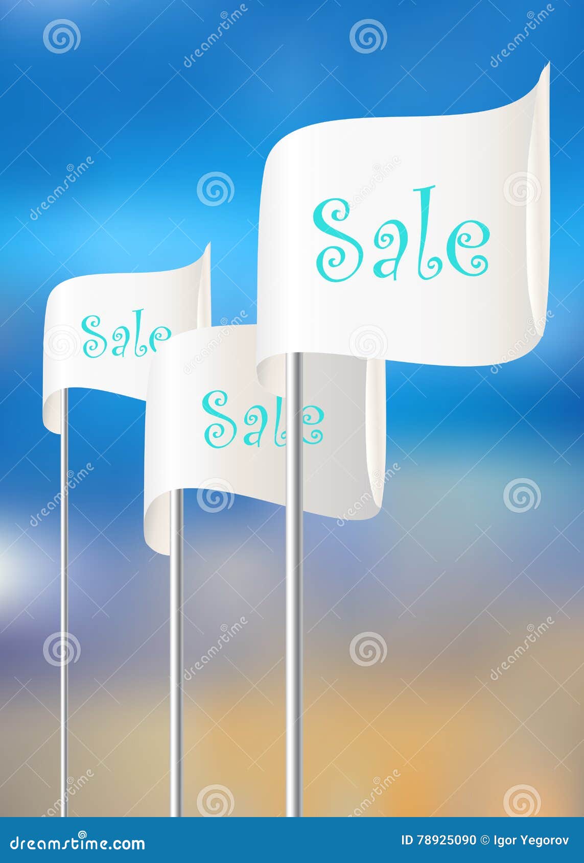 Flags for sales actions stock vector. Illustration of curl - 78925090
