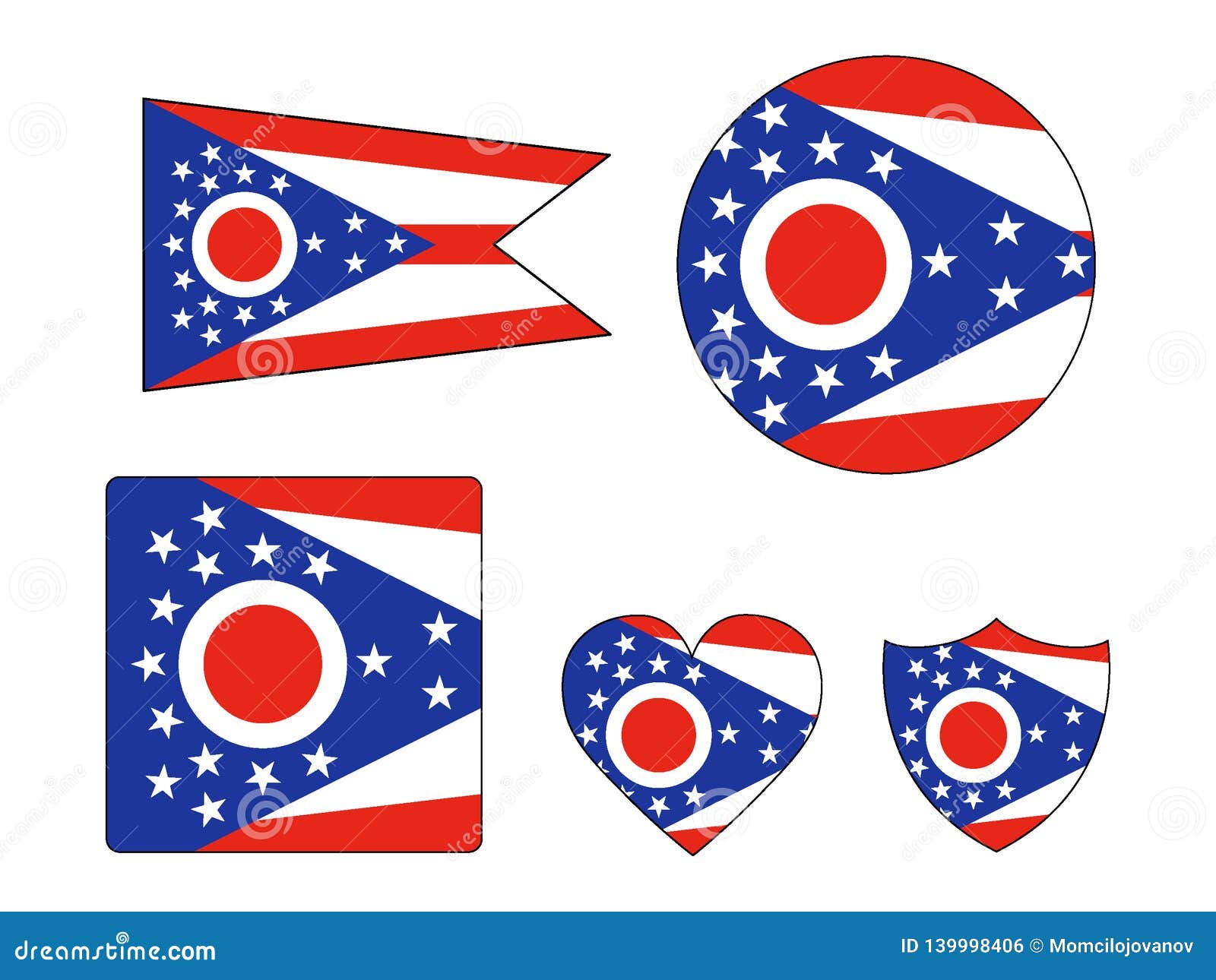 Flags Of Ohio And Lgbt. Sexual Concept. Flag Of Sexual Minorities ...
