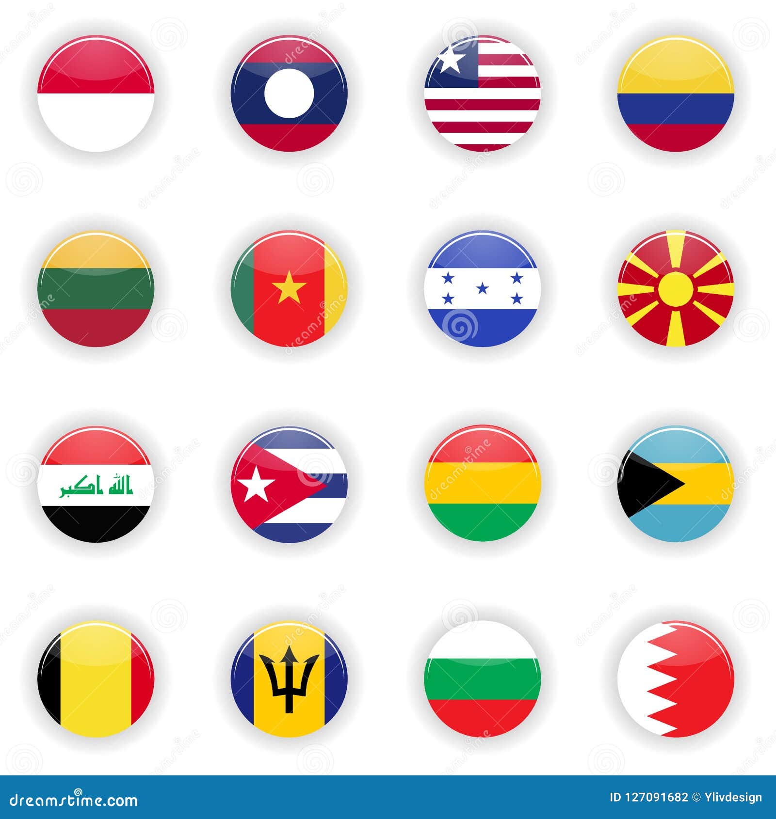 Flags set of the world stock illustration. Illustration of barbados ...