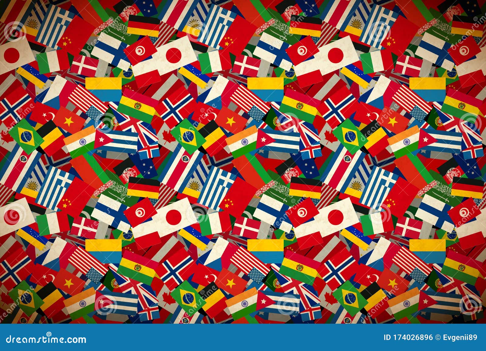 Flags of Sovereign States Wide Background Stock Illustration ...