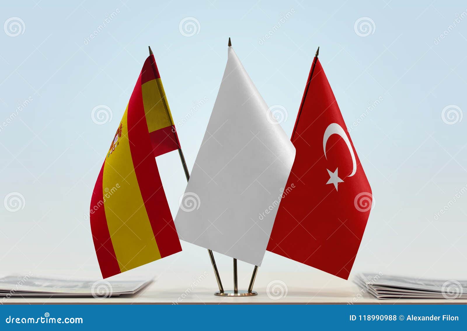 Flags of Spain and Turkey stock illustration. Illustration of countries ...