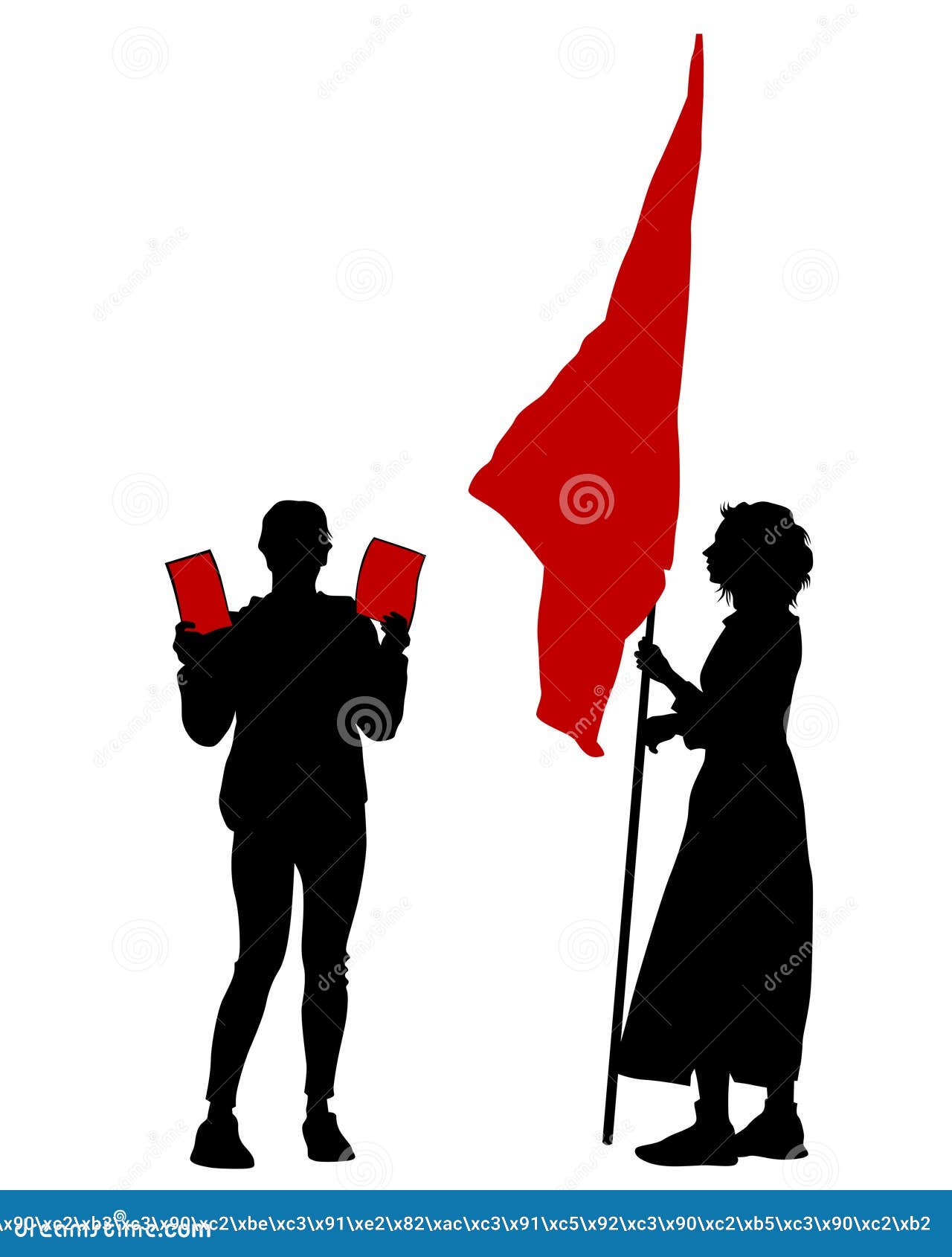 Flags of strike five stock vector. Illustration of conflict - 187485800