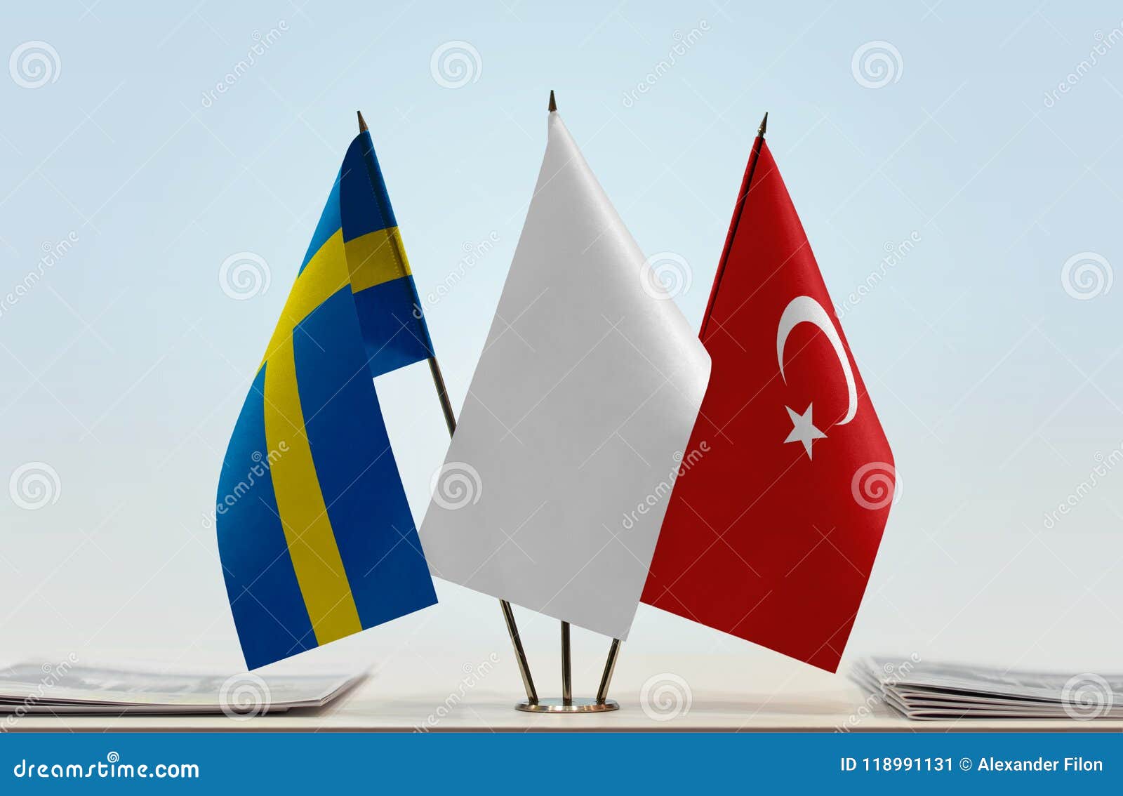 Flags of Sweden and Turkey stock image. Image of congress - 118991131