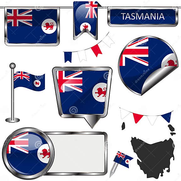 Flags of Tasmania, Australia Stock Vector - Illustration of award ...