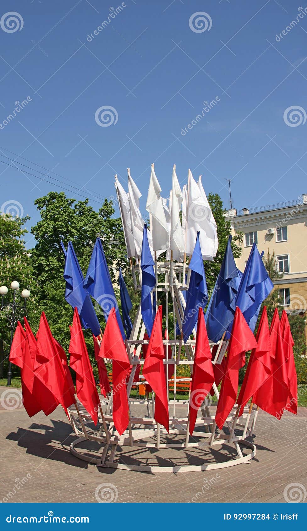 The flags of three colours stock photo. Image of spring - 92997284
