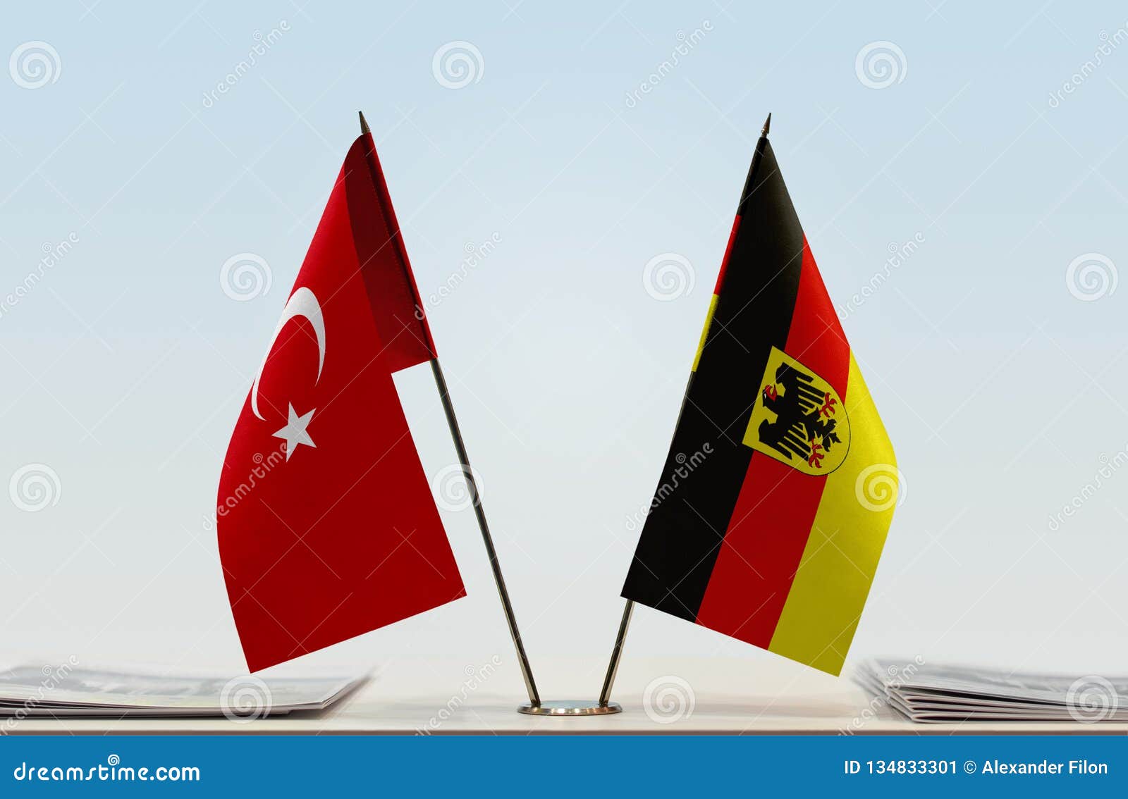 Flags of Turkey and Germany Stock Illustration - Illustration of flag ...