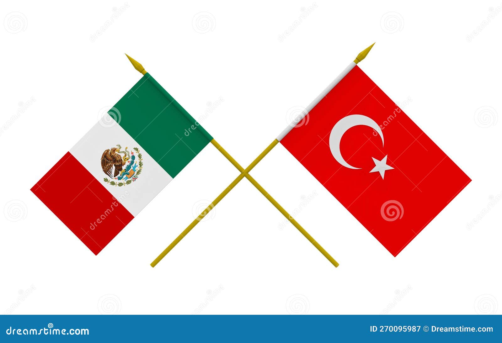 Flags, Turkey and Mexico stock illustration. Illustration of white ...