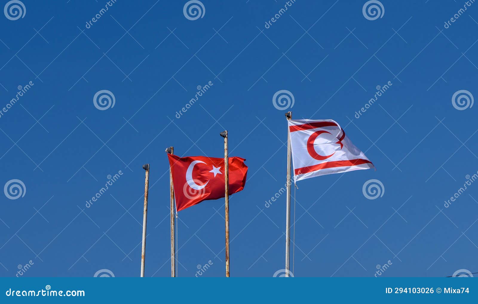 Flags of Turkey and Northern Cyprus 1 Editorial Photo - Image of flag ...