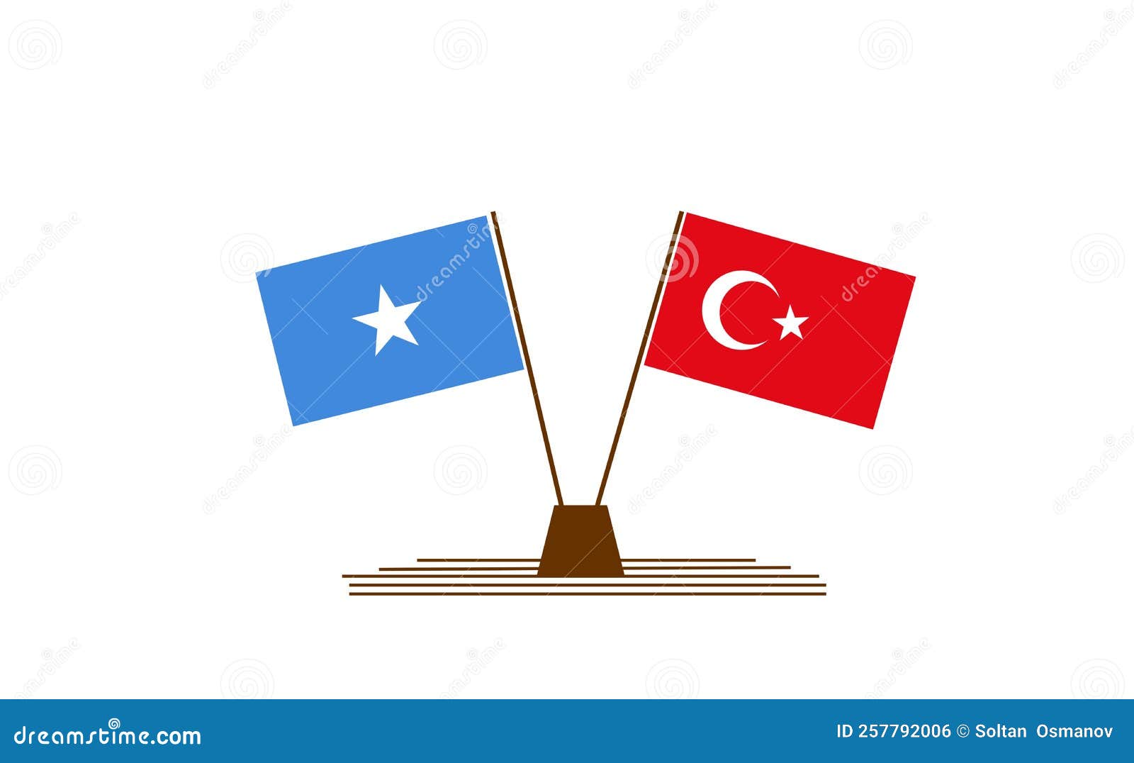 Flags of Turkey and Somalia . Partnership. Background and Illustrations ...