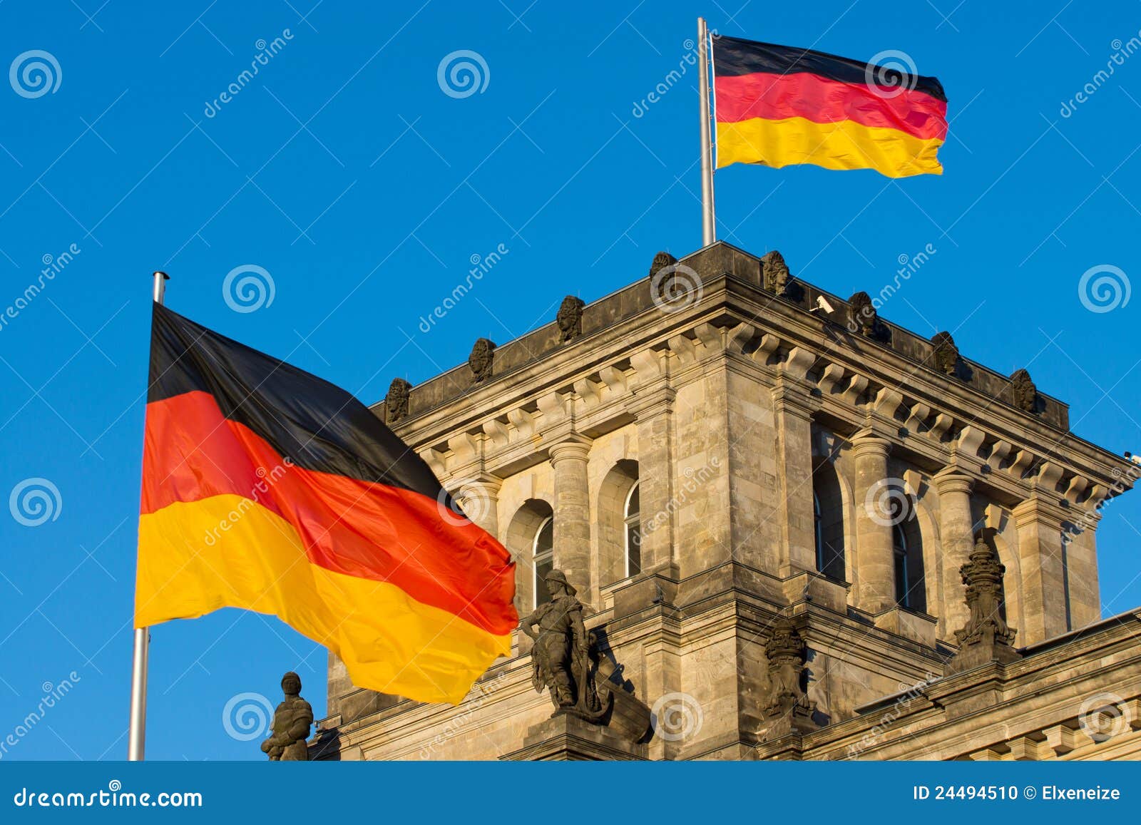 Flags tysk reichstag arkivfoto. Bild av arkitektur, flaggor - 24494510